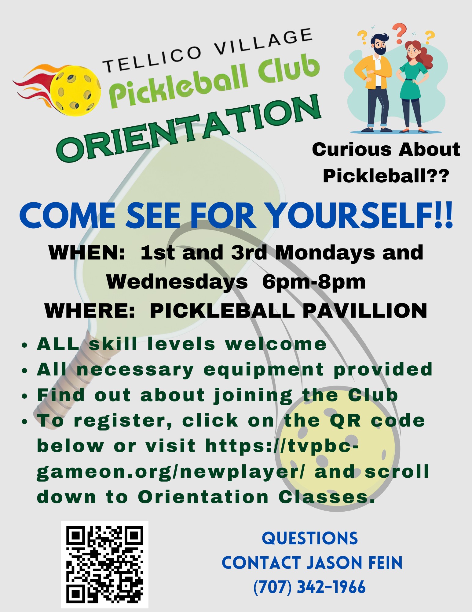 PKB Pickleball Club Orientation